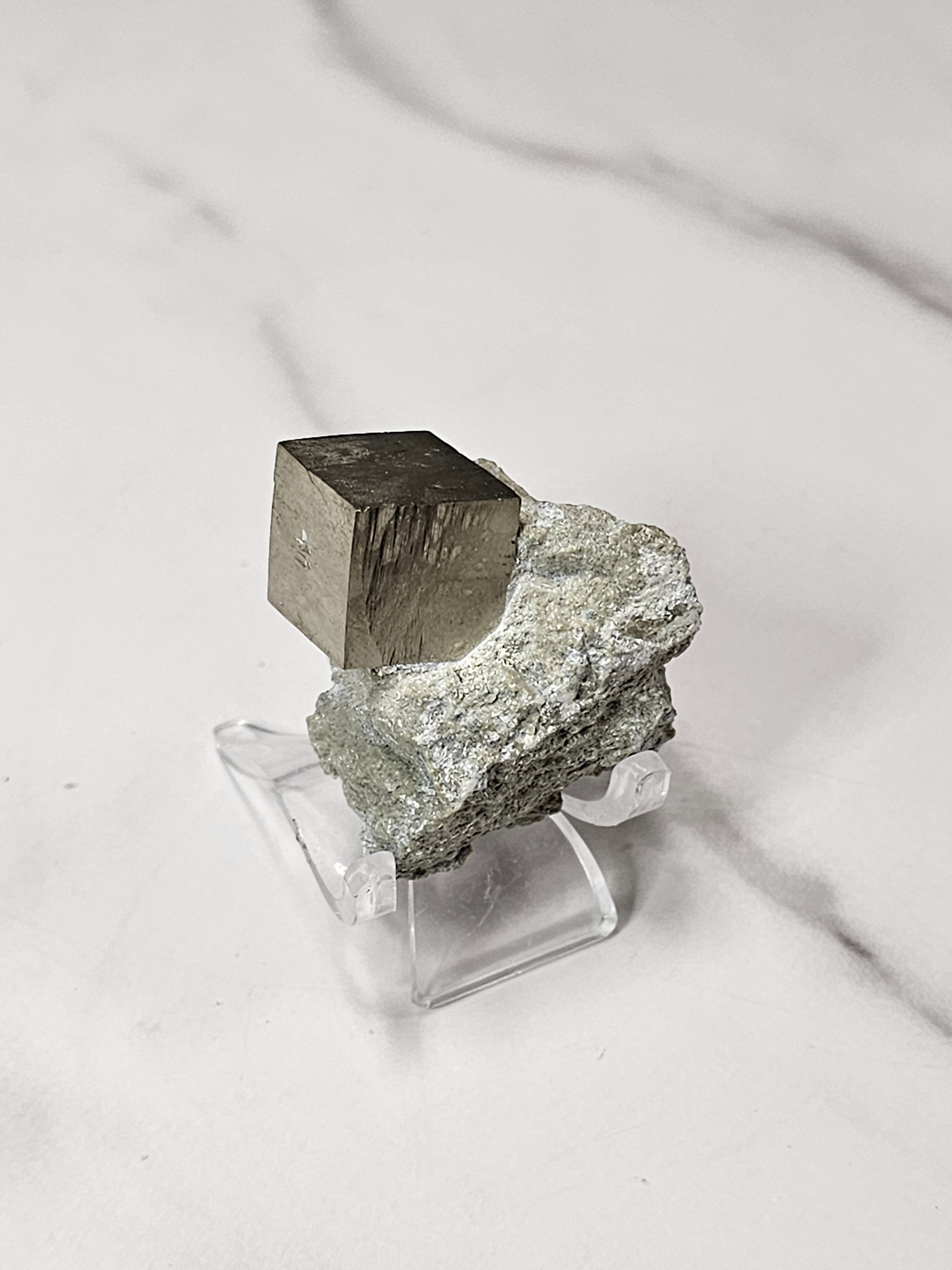 Cubic Pyrite in Matrix – Quartz Botanicals