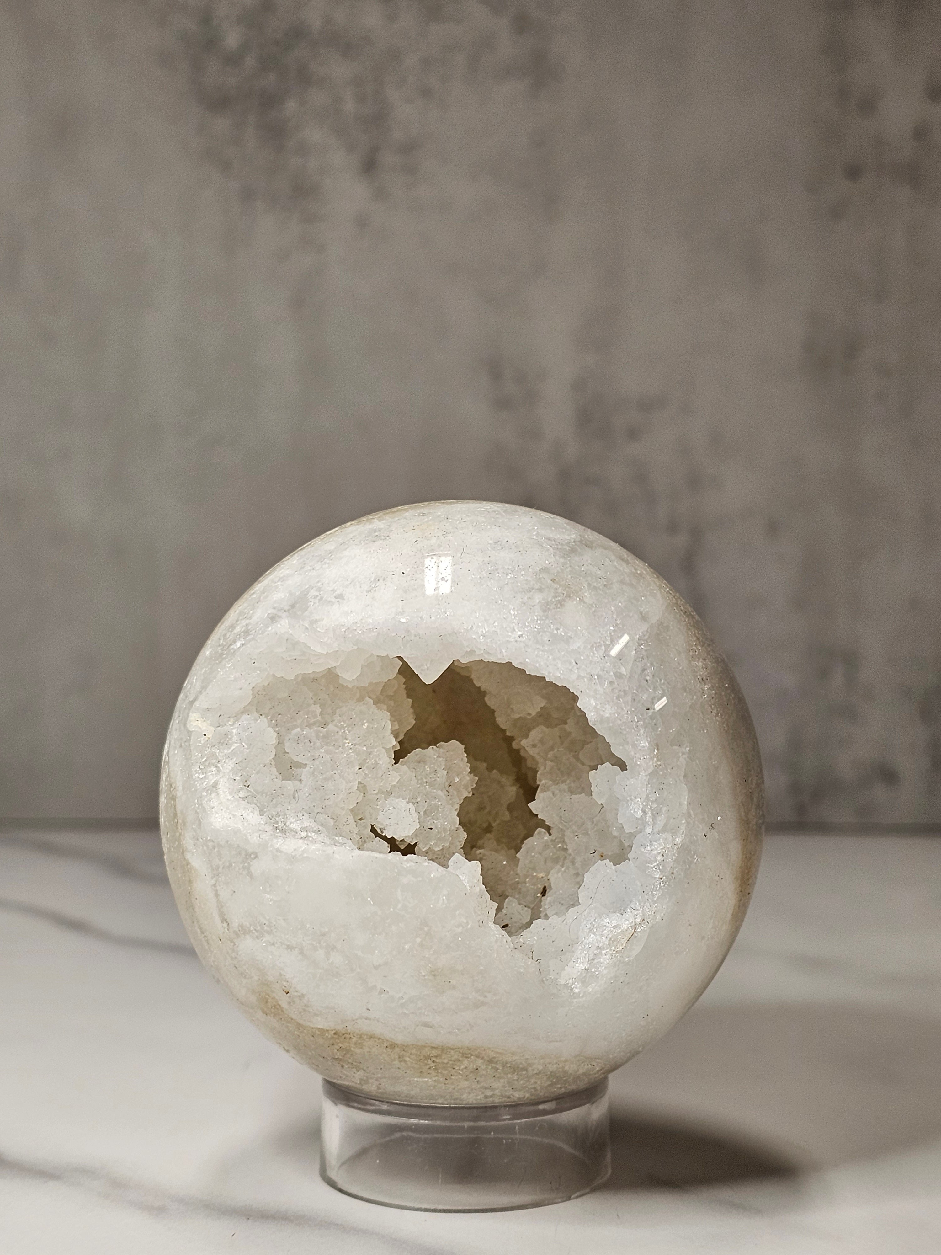 Moroccan Quartz Geode Sphere – Quartz Botanicals