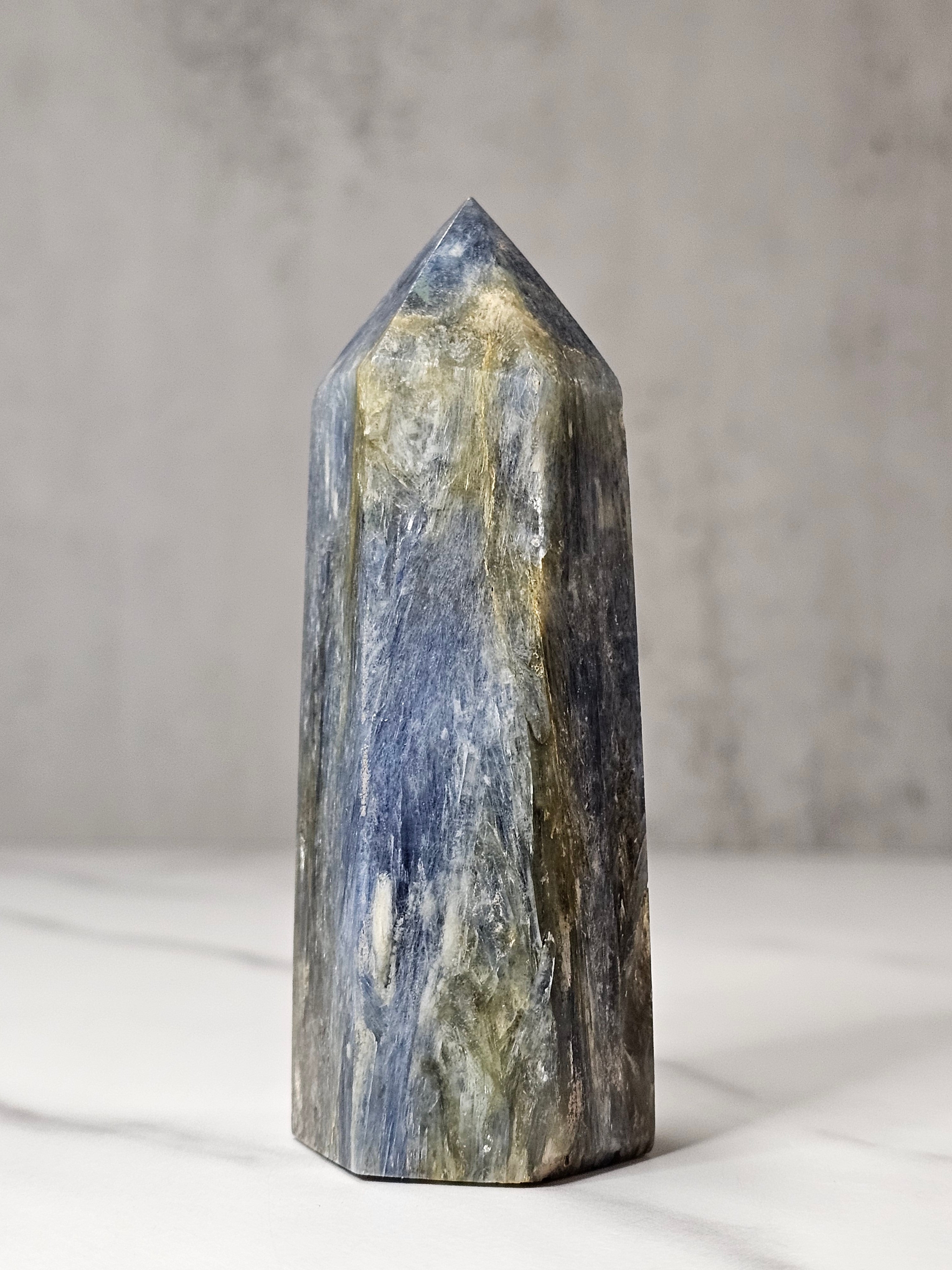 Blue Kyanite Tower – Quartz Botanicals