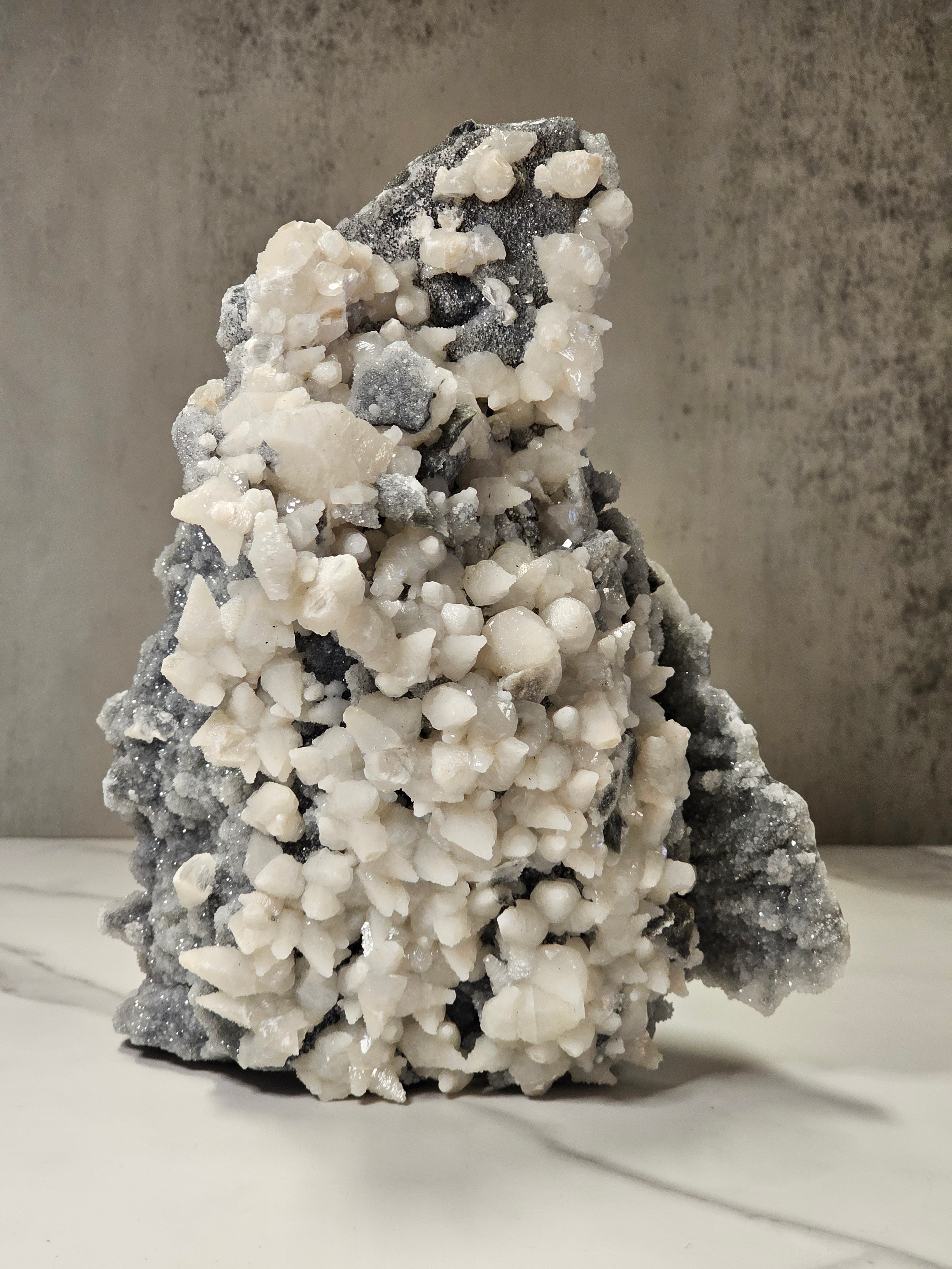 Calcite on Sphalerite Specimen – Quartz Botanicals