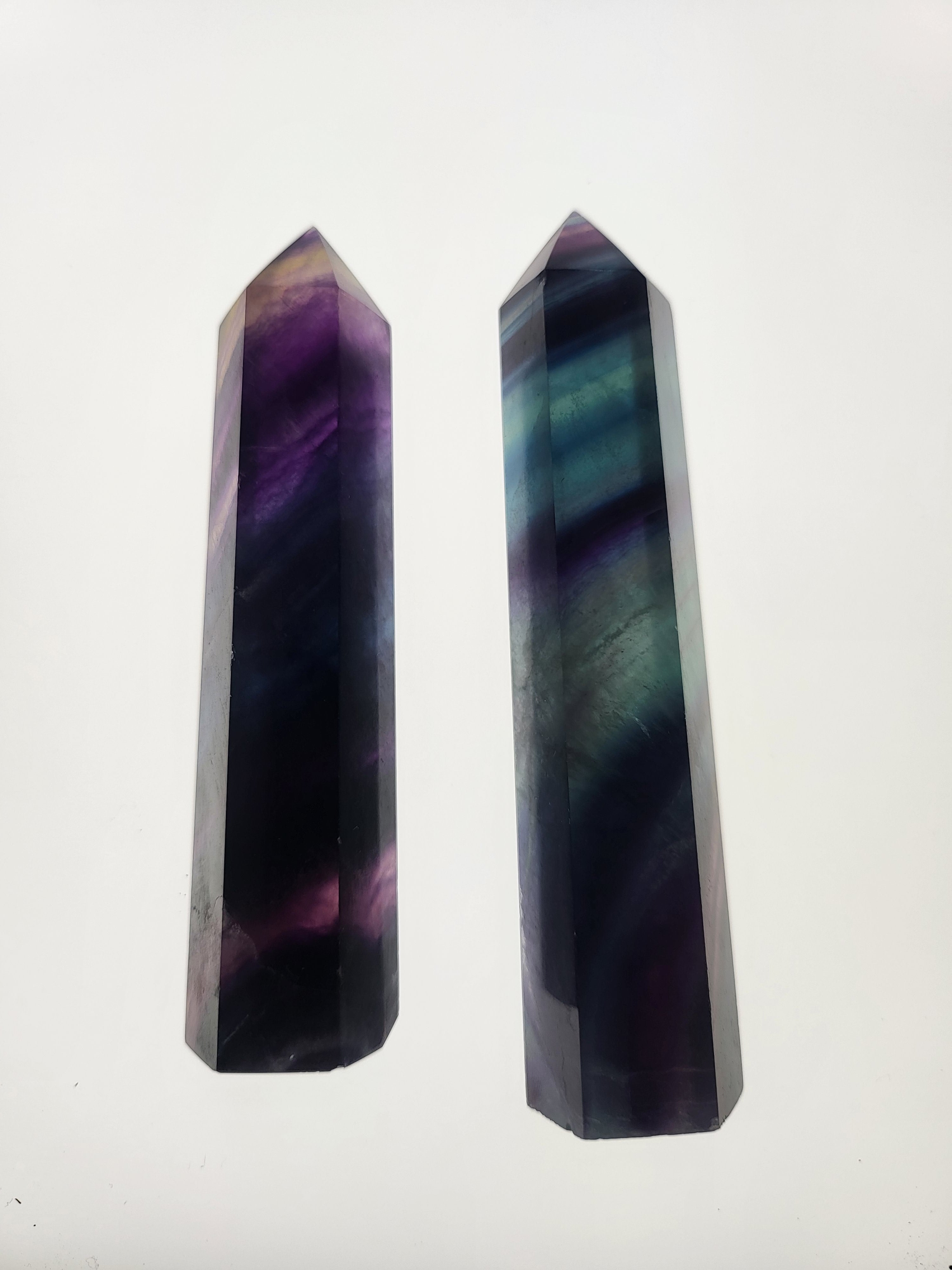 Dark Fluorite Tower Point – Quartz Botanicals