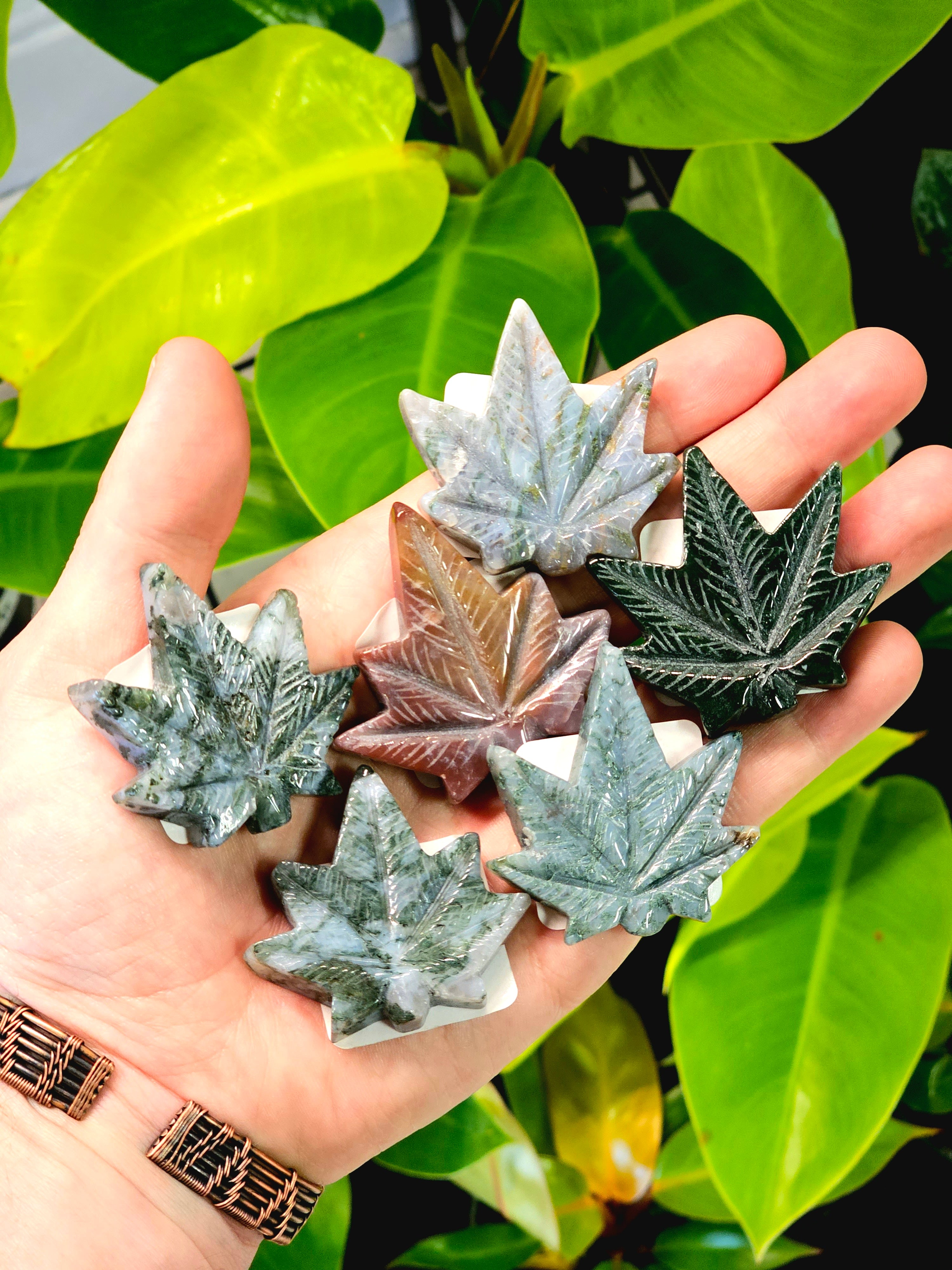Moss Agate Leaf – Quartz Botanicals
